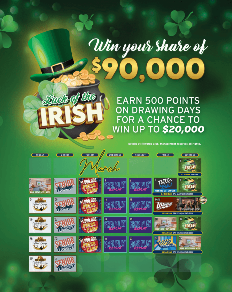 Resort Calendar | The Skagit Resort Casino